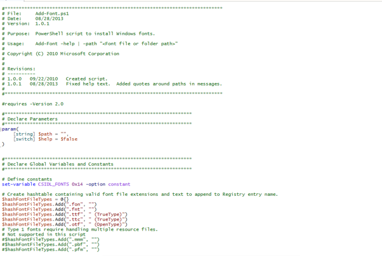 Windows Fonts Silent Install (PowerShell) – Silent Install HQ